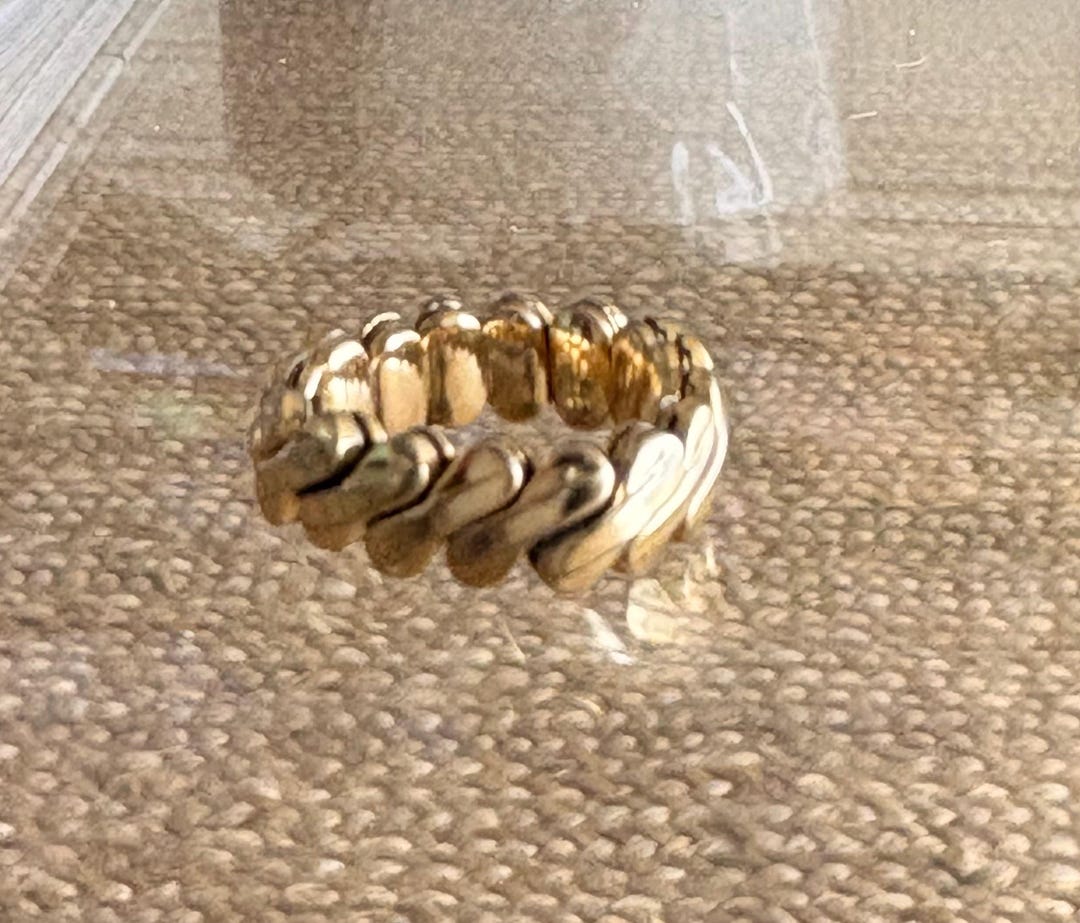 Vintage Retro Gold Tone Expansion Stretch Band Ring JAPAN - Etsy