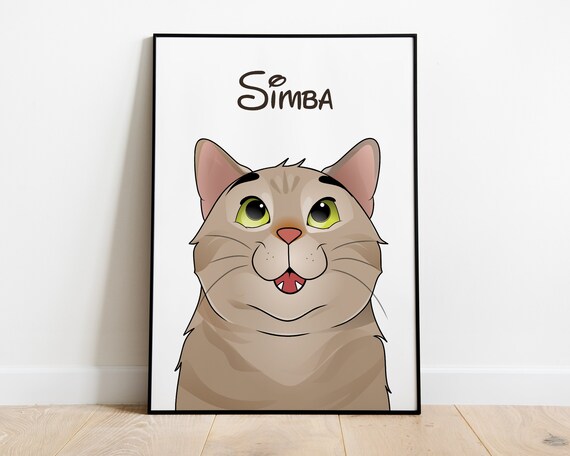 Custom Disney-cartoon Pet Portrait Personalized Portraits - Etsy