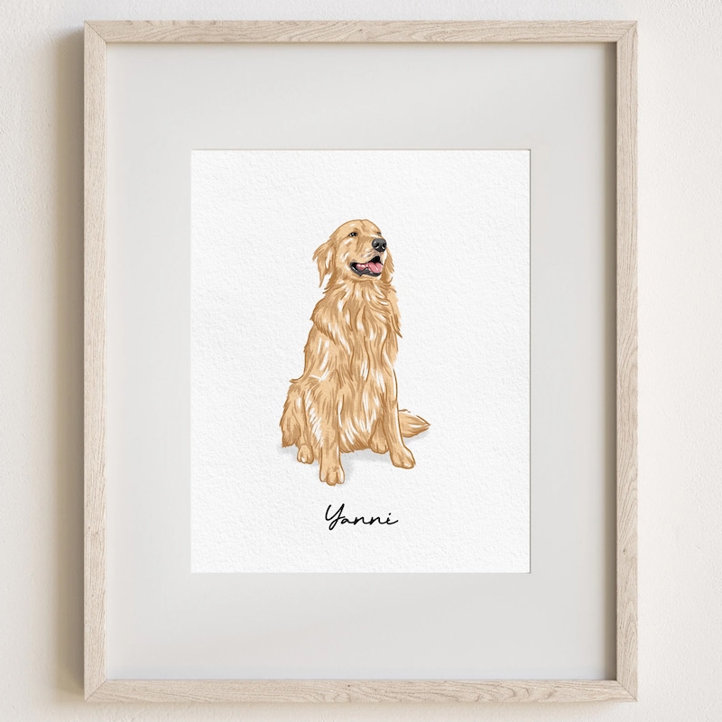 Watercolor Dog Print - Etsy