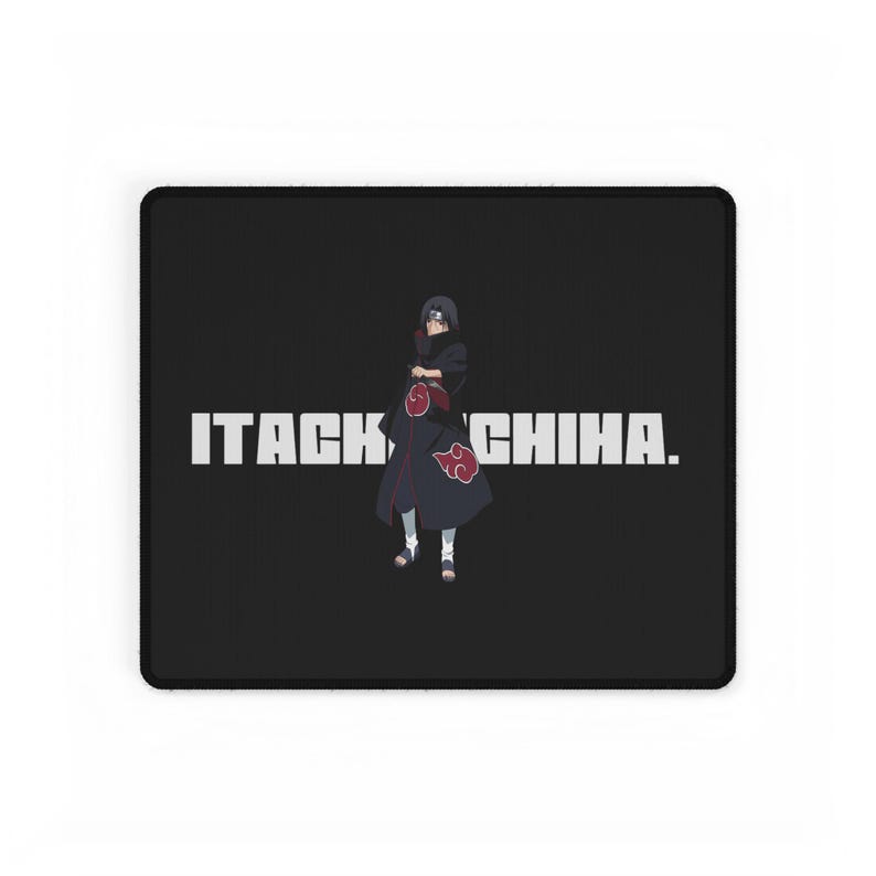 Anime Desk Mat, Itachi Uchiha Naruto Akatsuki Black, Gaming Mouse Pad ...