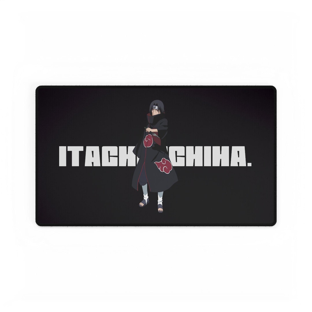 Anime Desk Mat, Itachi Uchiha Naruto Akatsuki Black, Gaming Mouse Pad ...