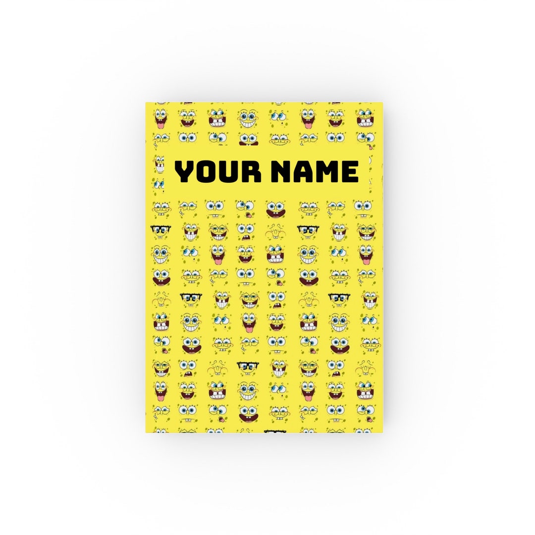 Personalized Spongebob Squarepants Funny Yellow Cool Bright Journal ...