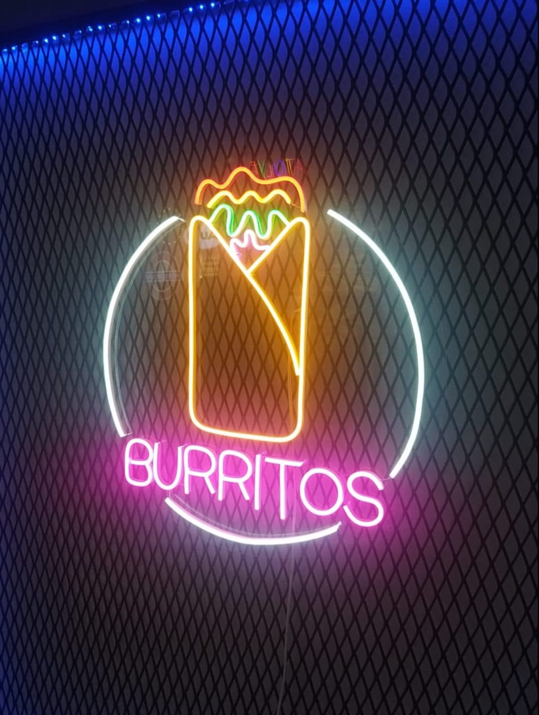 Mexican Cuisine Advertising Sign Burritos Neon Light Sign - Etsy