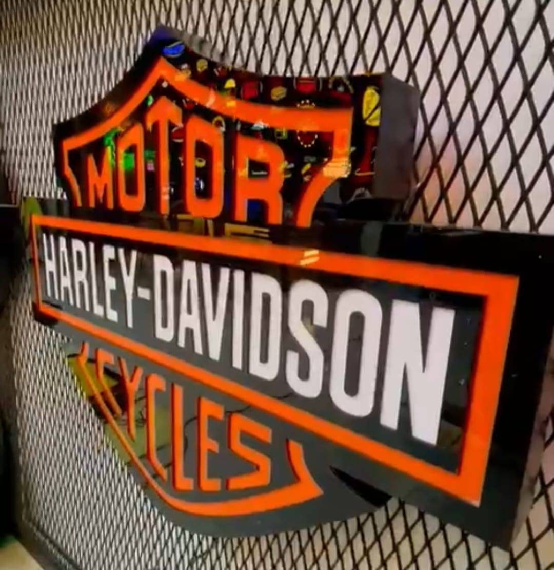 Harley Davidson Ledsign Harley Davidson Fan Article - Etsy
