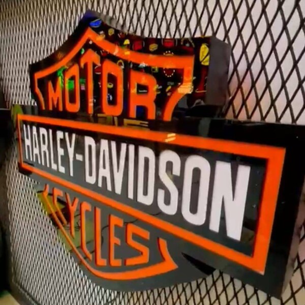 Harley Davidson Light up Sign - Etsy