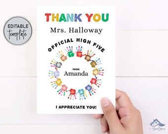 High Five Thank You - Etsy