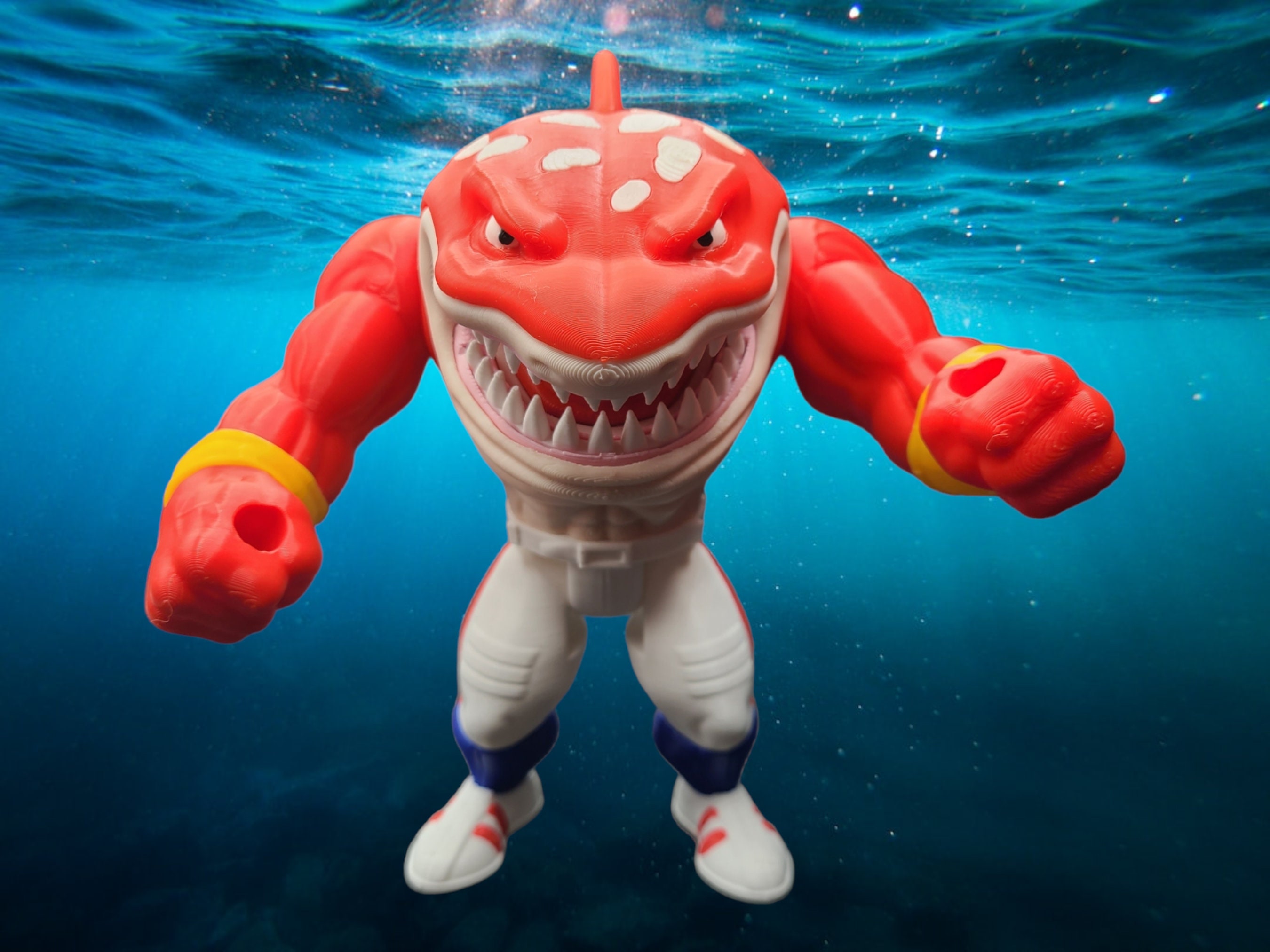 Vintage Slammu Street Shark Action Figure - 3D Printed — Average Joes 3D
