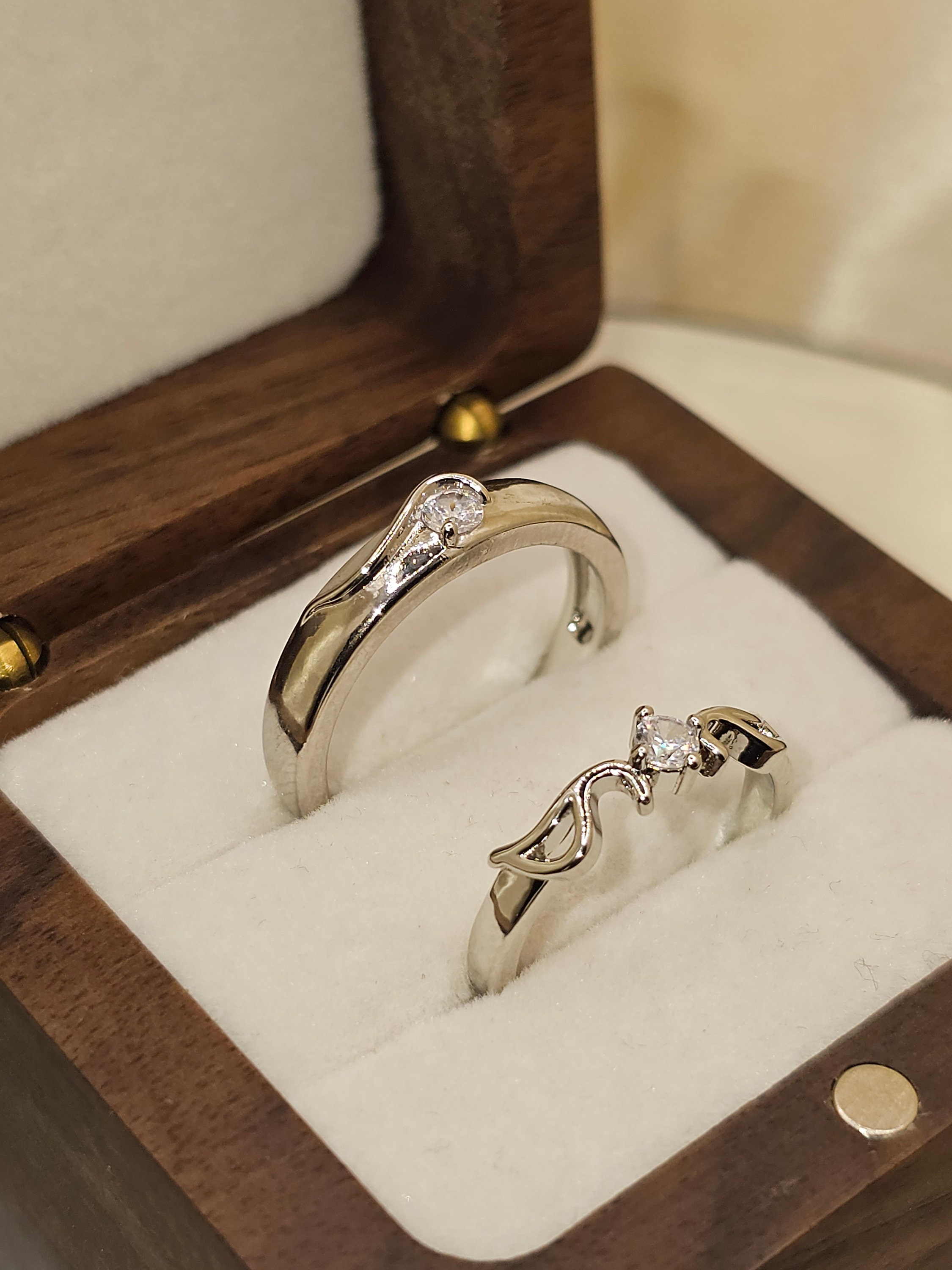 Couple Rings, Matching Rings, Ring Set, Wedding Bands, Adjustable Rings ...