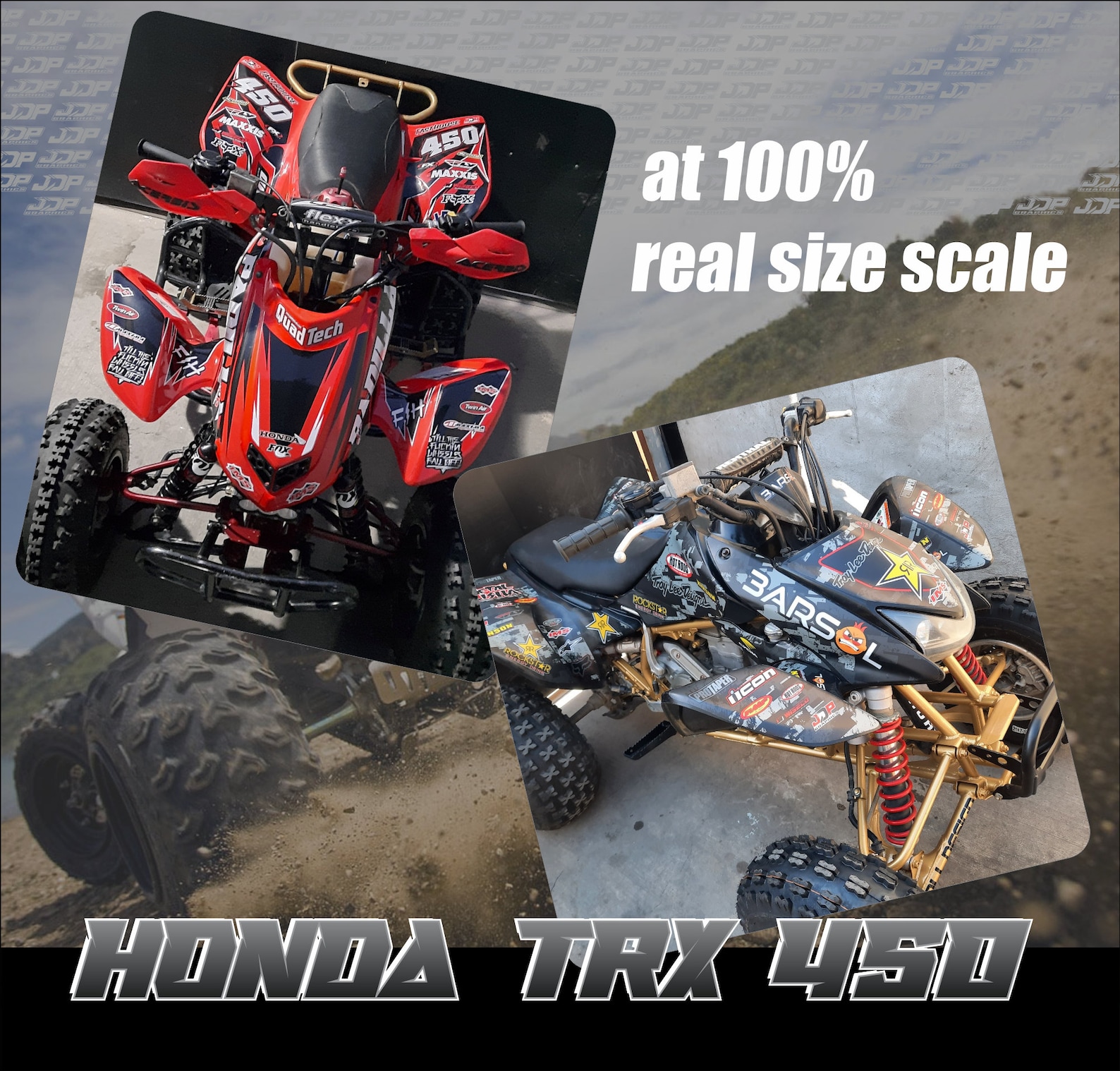 HONDA TRX 450 Graphics Template - and Free Editable Design, Template ...