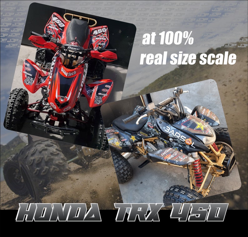 HONDA TRX 450 Graphics Template - and Free Editable Design, Template ...