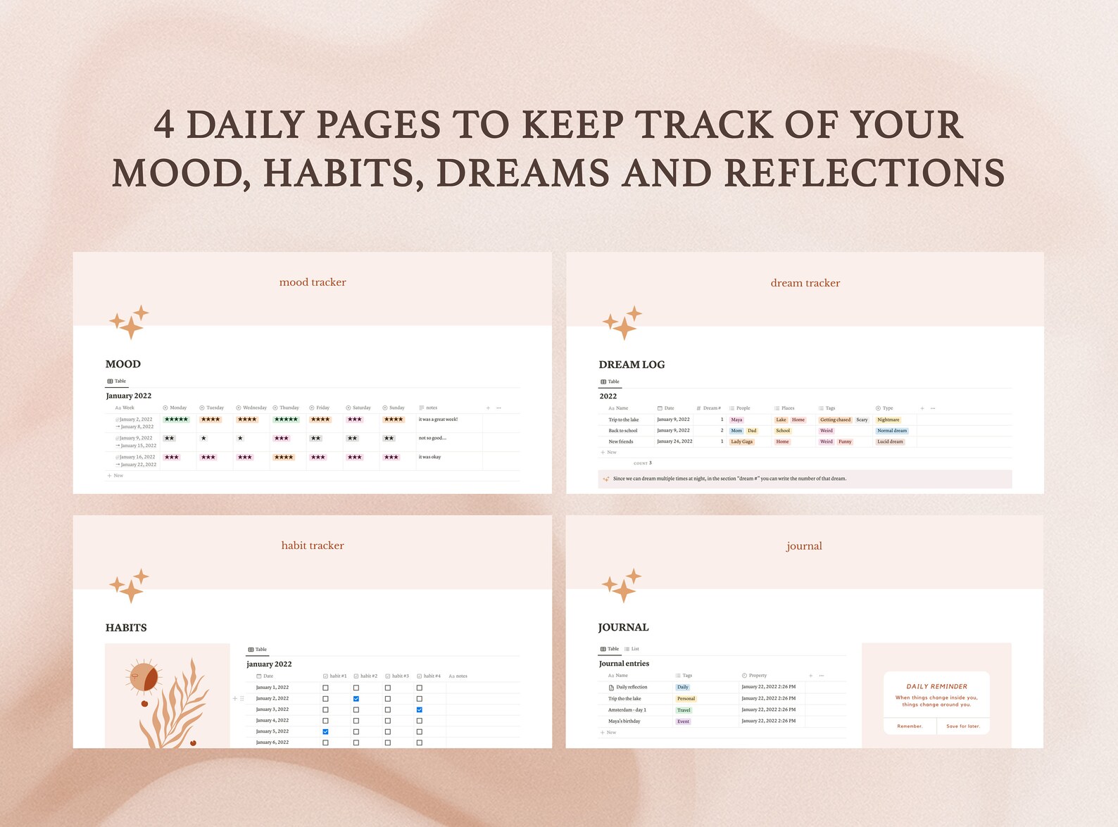 Boho Notion Template Notion Personal Planner Life Planner - Etsy Canada