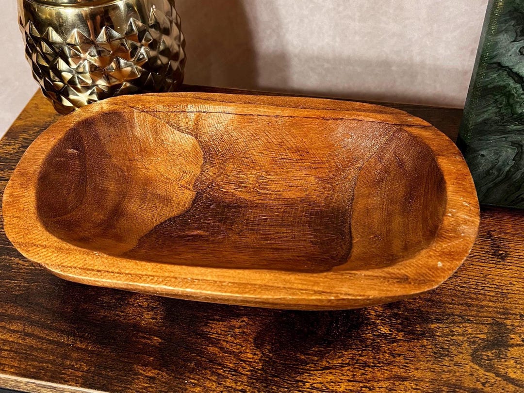 Decorative Bowl / Tray Walnut Mid Century - Etsy