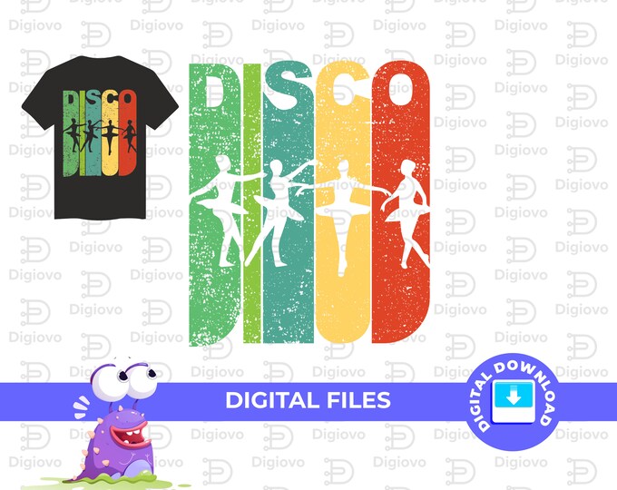 Disco Dance PNG, SVG, Sublimation Design Trendy Png Svg Groovy Png Svg ...