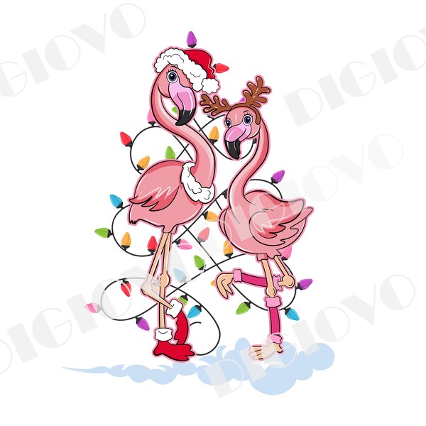 Christmas Flamingo - Etsy
