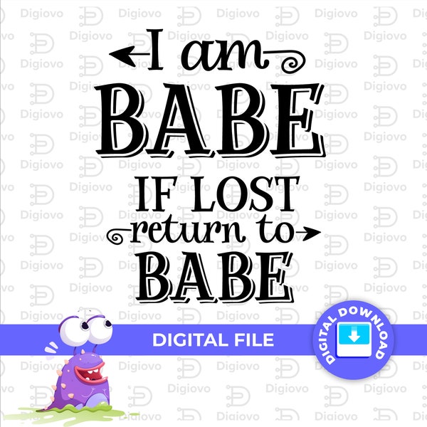 If Lost Return to Babe Svg - Etsy