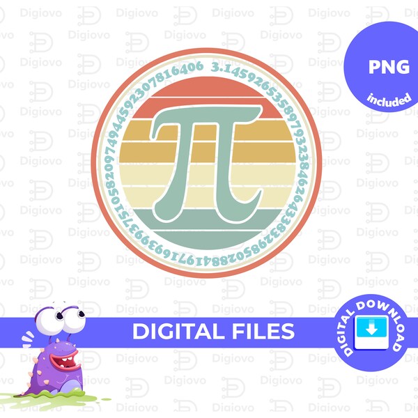 Pi Circle Svg - Etsy