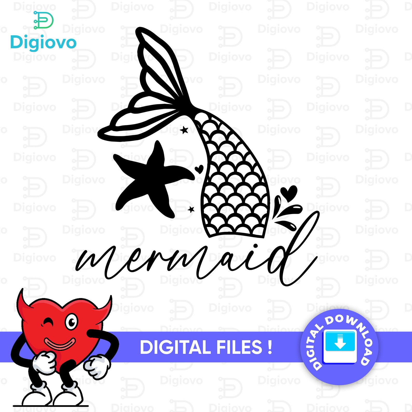 Mermaid Tail SVG PNG Mermaid Tail Monogram Svg Mermaid Tail - Etsy