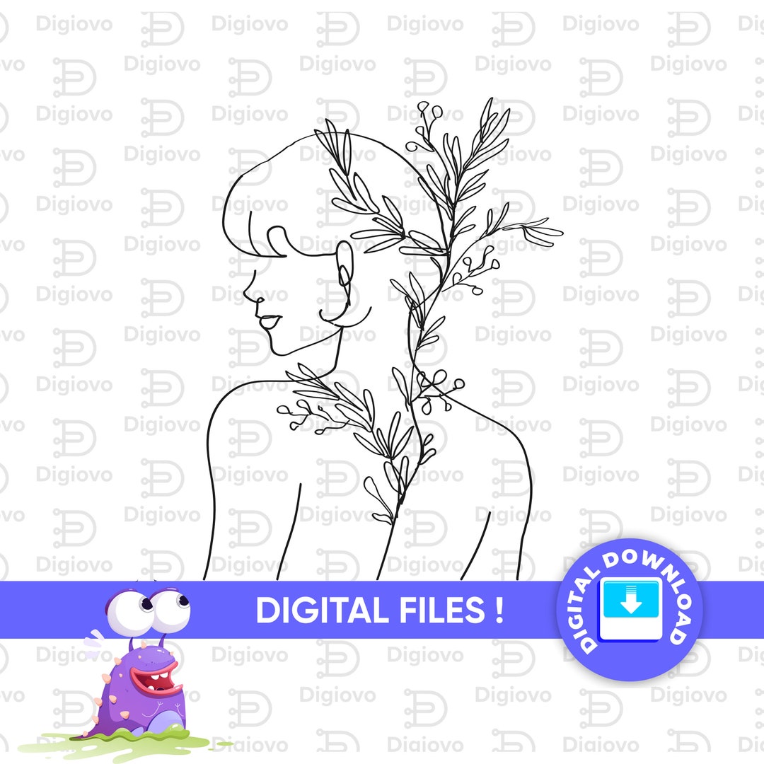 Aesthetic Woman& Body Vector Line Art Minimal Grayscale Drawings - Etsy