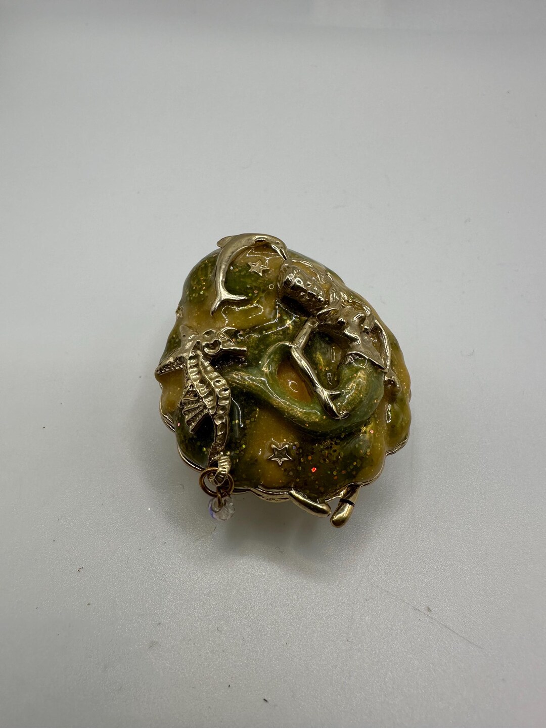 Vintage Kirks Folly Mermaid Trinket Box - Etsy