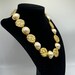VINTAGE Caged Pearls Faux Pearls and Yellow Gold Plated Unique Pattern ...