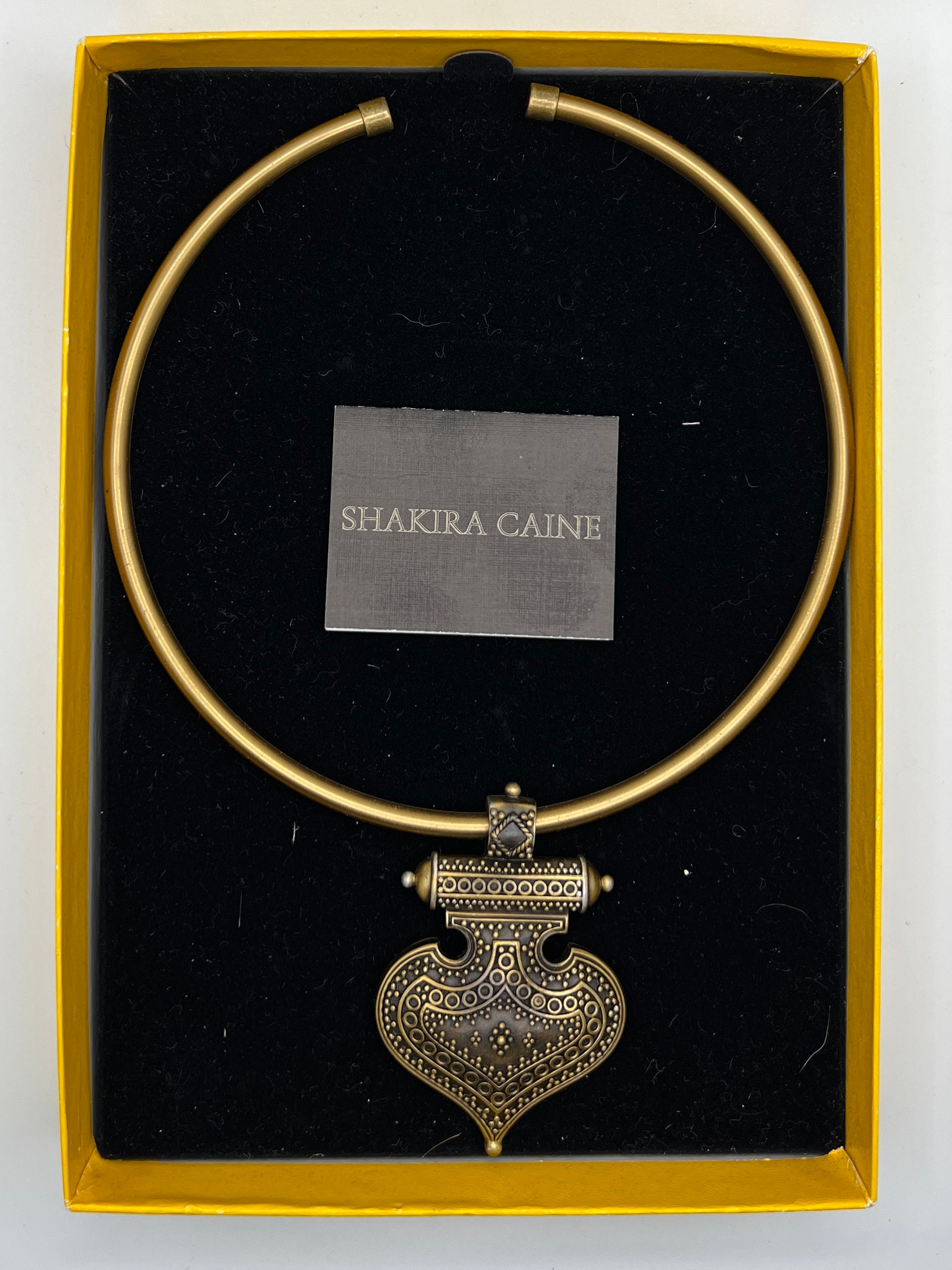 Vintage Signed Shakira Caine Metal Door Knocker Choker. Original Box ...