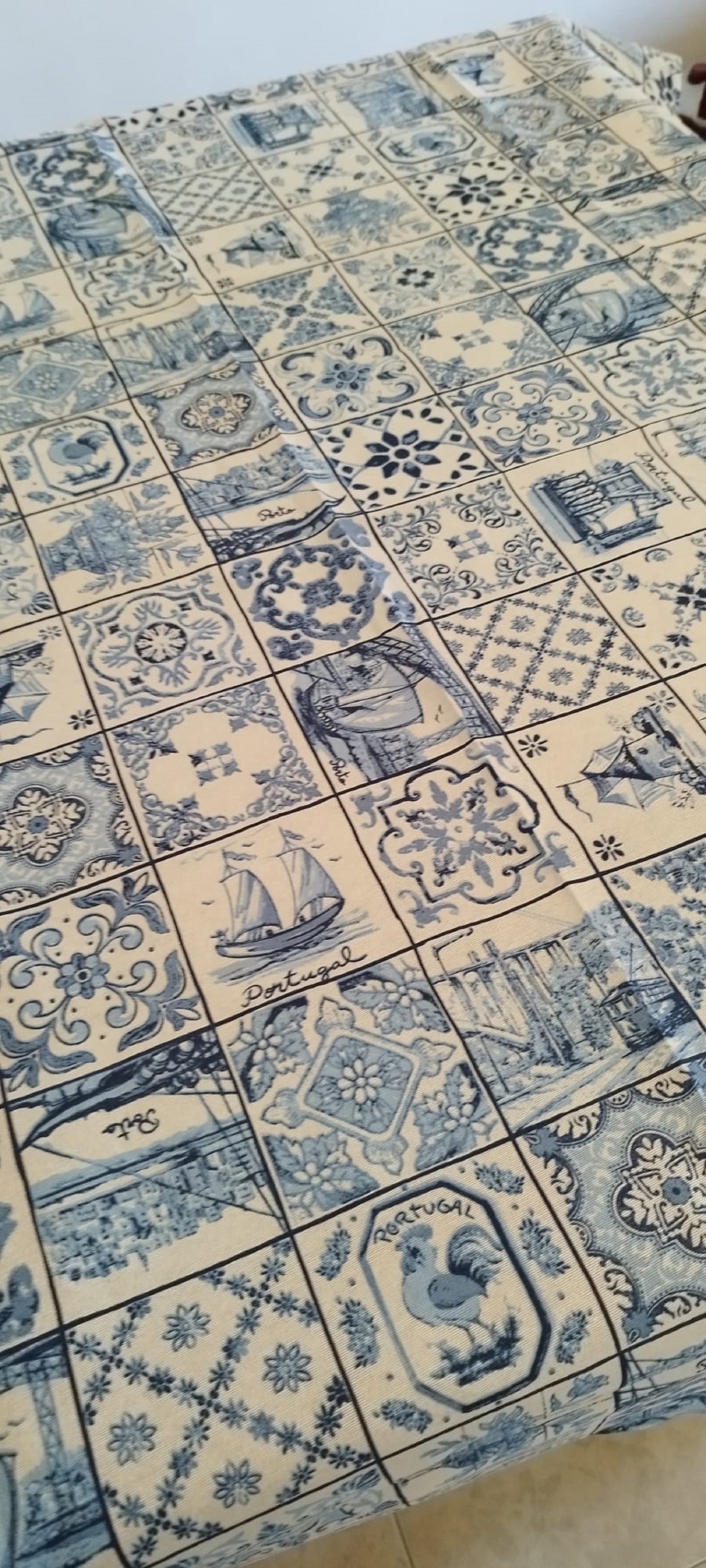 Portuguese Floral Print Tablecloth: Traditional Colorful Kitchen ...