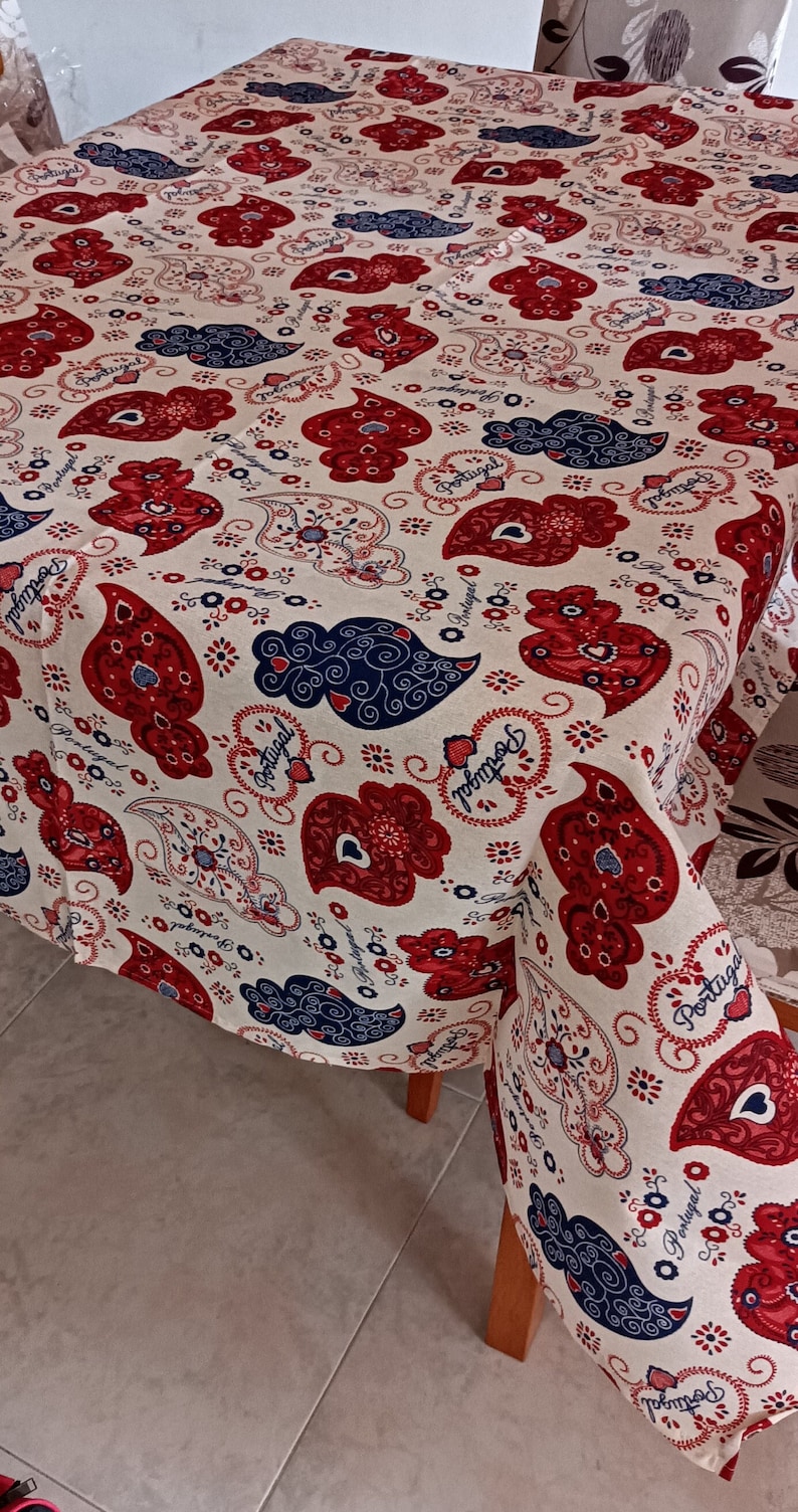 Portuguese Floral Print Tablecloth: Traditional Colorful Kitchen ...