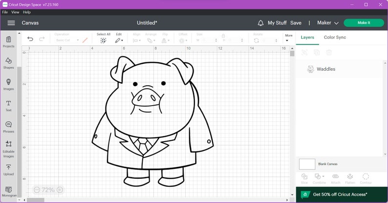 Waddles in a Suit SVG - Etsy