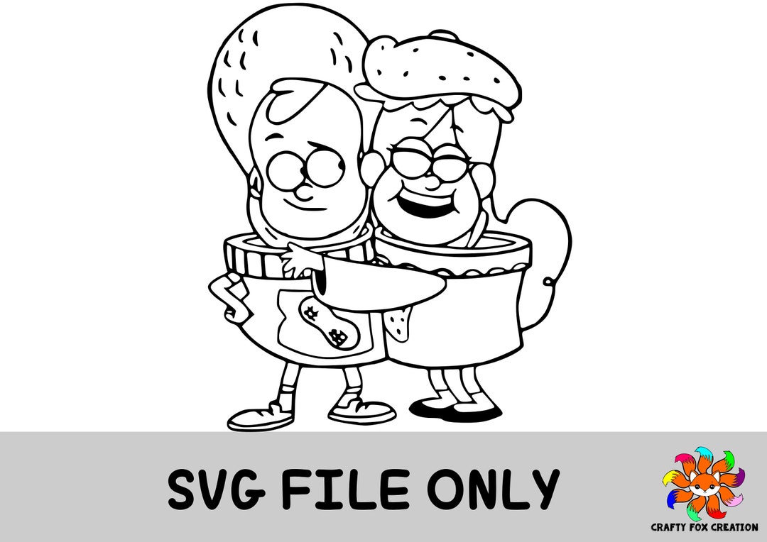 Mabel and Dipper PBJ SVG - Etsy