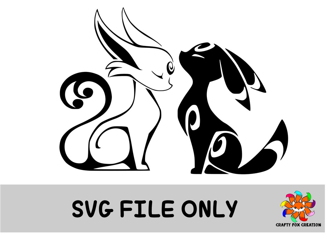 Espeon & Umbreon SVG - Etsy