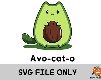 Avo-cat-o SVG - Etsy