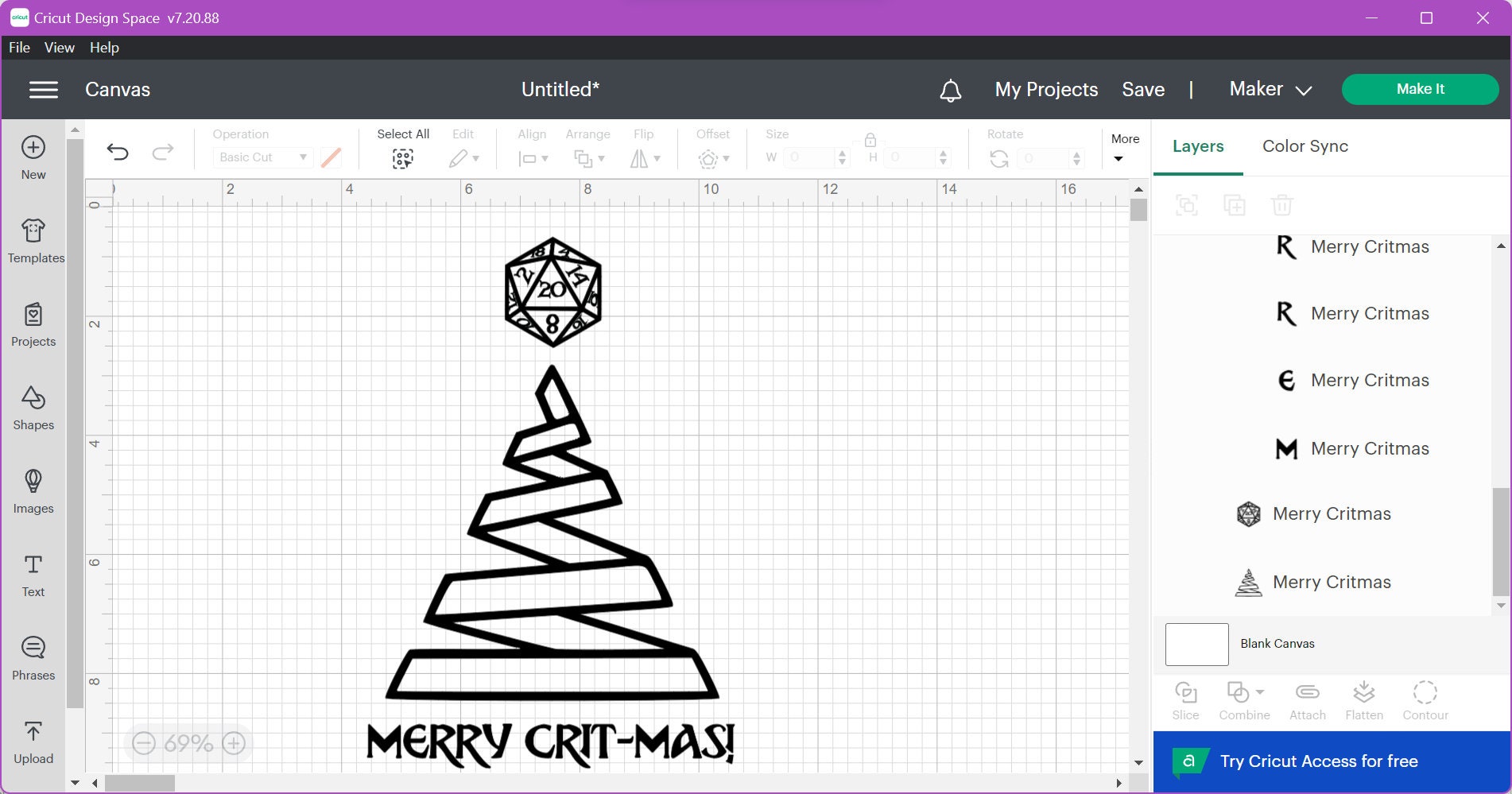 Merry Crit-mas SVG - Etsy