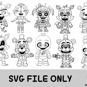 FNAF Characters SVG - Etsy