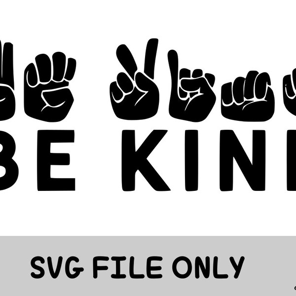 Be Kind Svg - Etsy