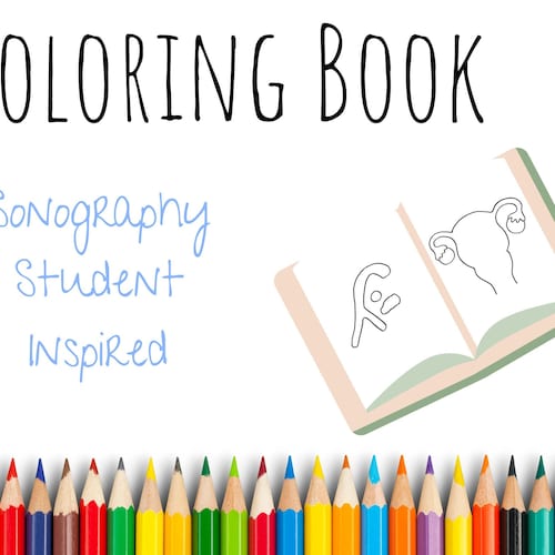 Sonographer Digital Coloring Pages/book Ultrasound Tech - Etsy