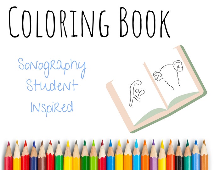 Sonographer Digital Coloring Pages/book Ultrasound Tech Sonography ...