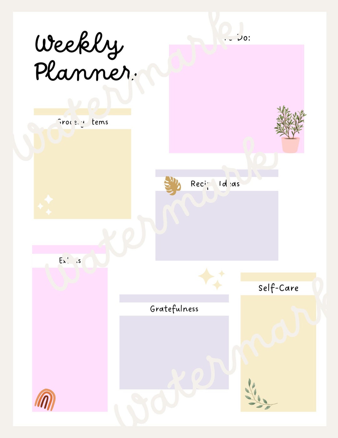 Weekly Planner - Etsy