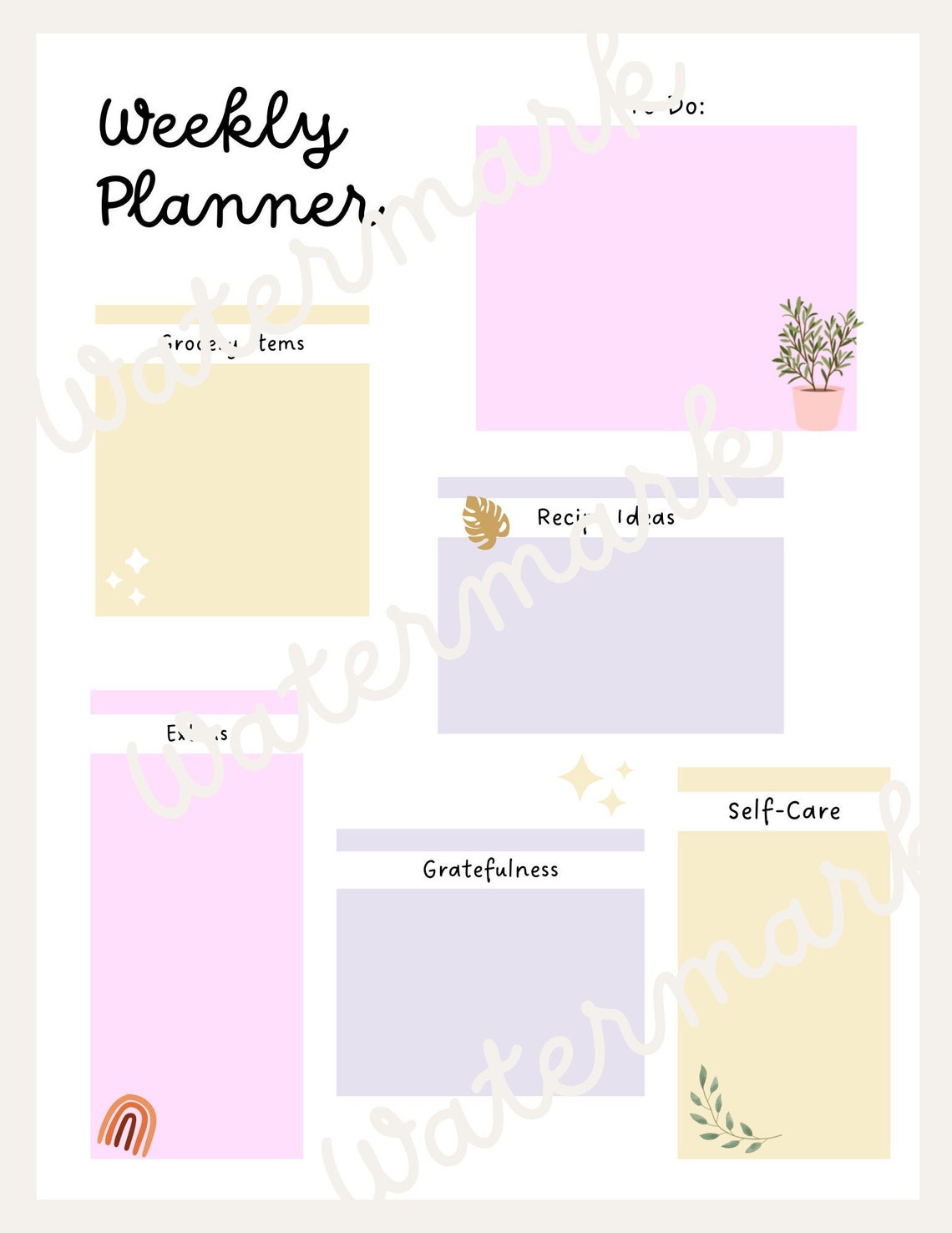 Weekly Planner - Etsy