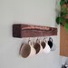 Rustic Floating Shelf, Solid Wood, Hand Hewn Look, With Hooks - Etsy