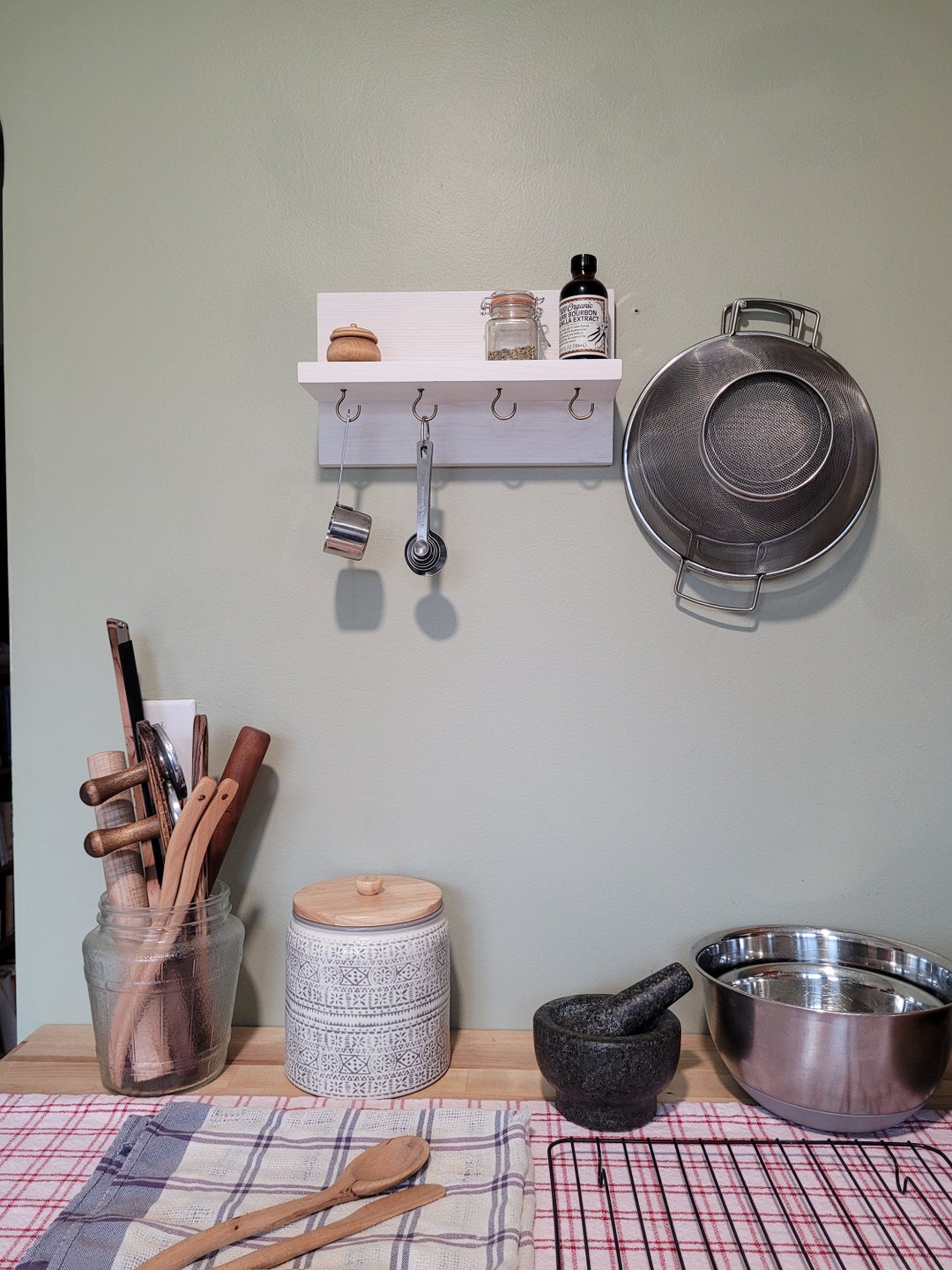 Floating Spice Shelf/ Coffee Shelf - Etsy