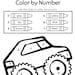 Color by Number Monster Truck Sheets - Etsy