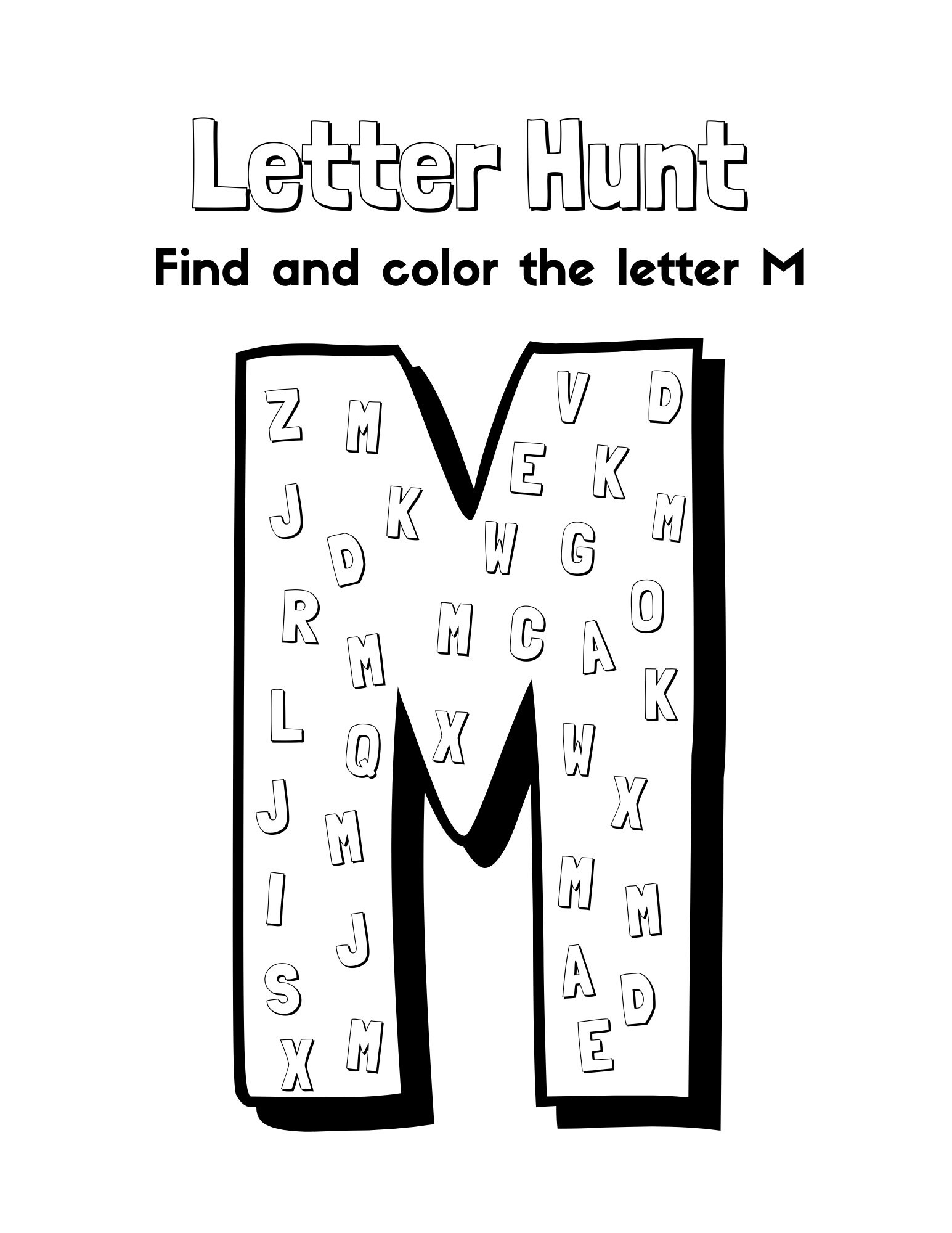 Pre-k Kindergarten Alphabet A-Z Letter Hunt Sheets - Etsy
