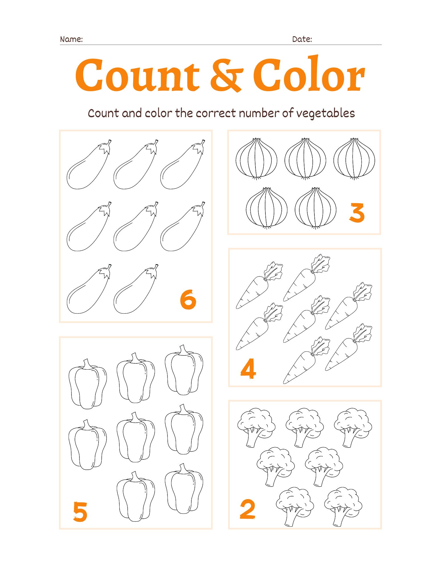 6 Kids Learning Math Counting Worksheets - Etsy