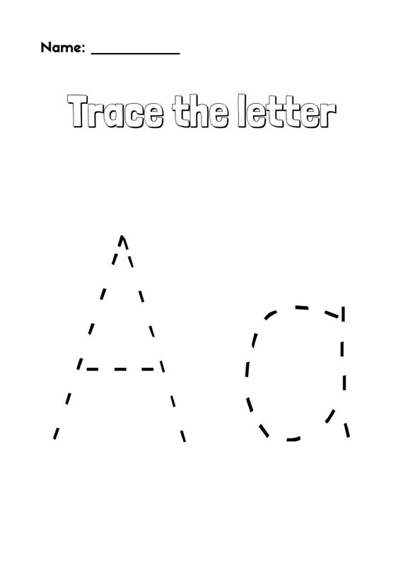 Alphabet Tracing the Letter Uppercase and Lowercase Pre-k or | Etsy