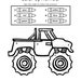 Color by Number Monster Truck Sheets - Etsy