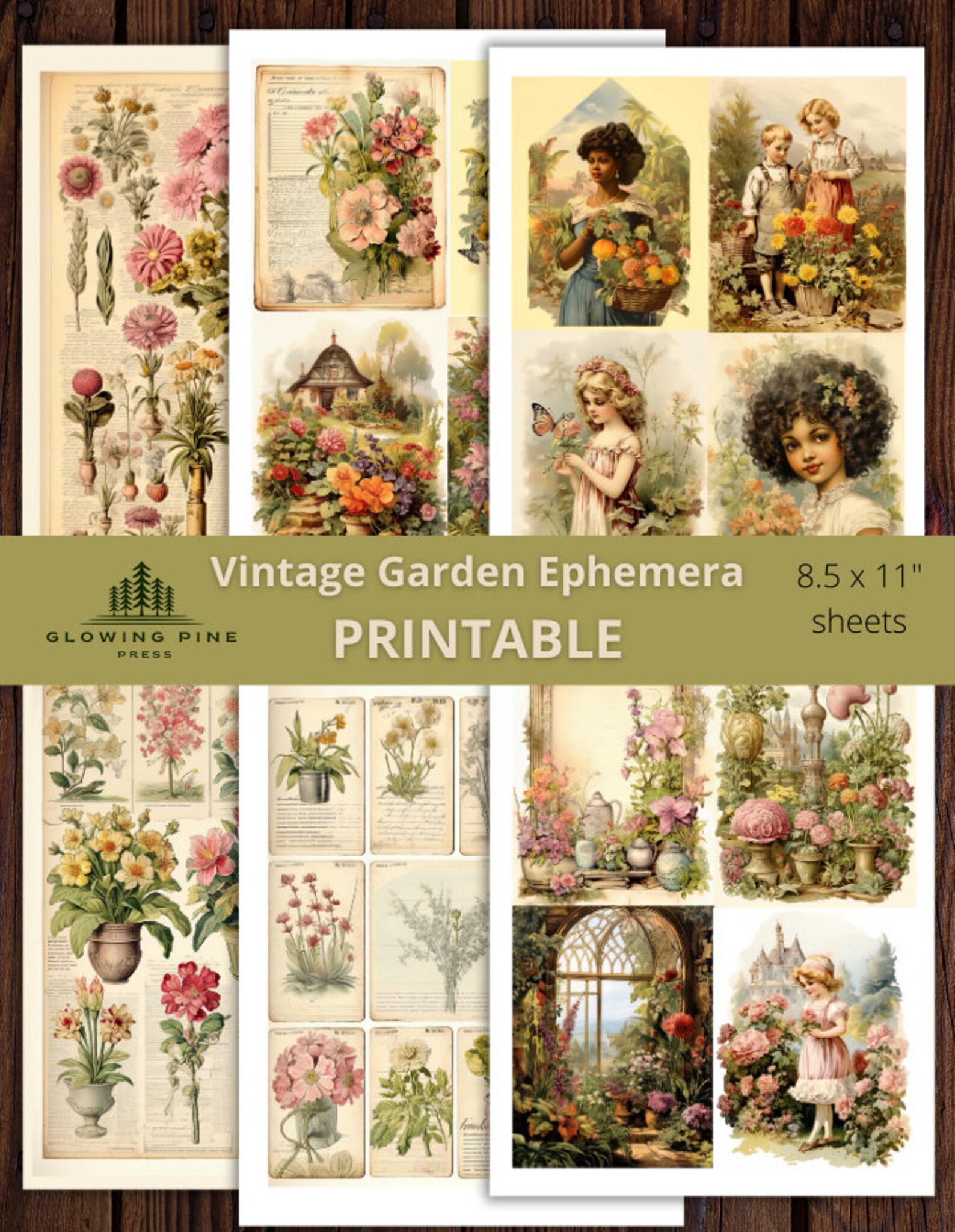 Vintage Garden Ephemera for Junk Journals, Scrapbooks + More! Over 180 ...
