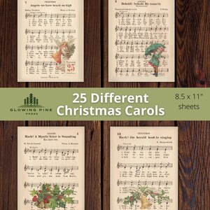 Vintage Christmas Sheet Music, 25 Sheets, FULL COLOR, for Scrapbooks ...