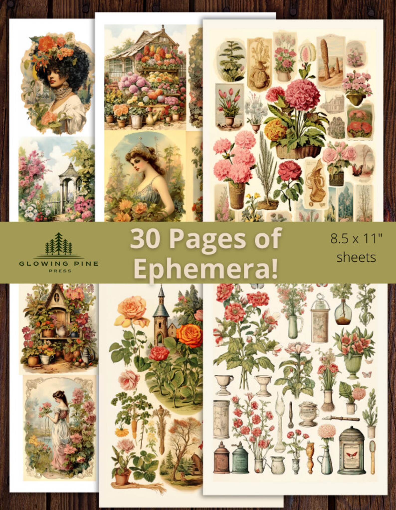 Vintage Garden Ephemera for Junk Journals, Scrapbooks + More! Over 180 ...