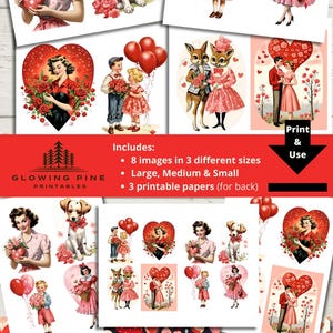 1950's Valentine’s Day Printable Ephemera-collection 1 for Junk ...