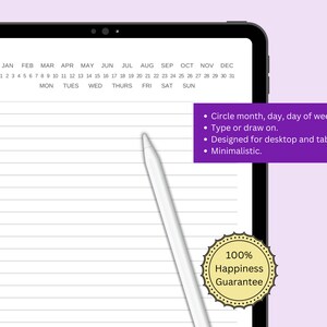 Digital Daily Journal for Onenote, Morning Pages Journaling, 365 Day ...